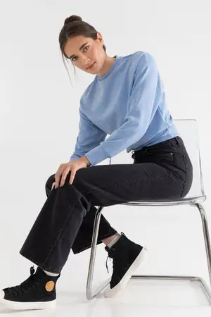 KADA Cupro Pullover Sweatshirt - Sky