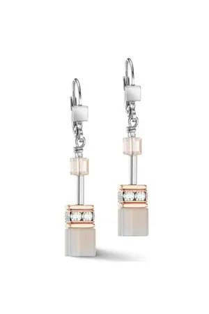 COEUR DE LION Geocube Iconic Precious Earrings - Peach