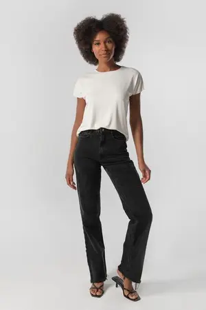 KADA Cupro Infinity Tee - Salt