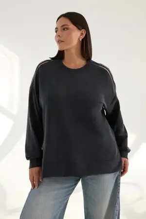 Kada Drop Shoulder Sweatshirts Hoodies For Women