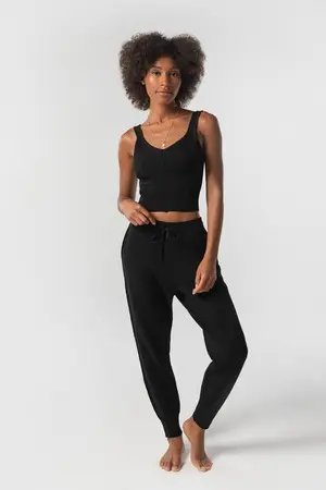 KADA Ribbed Fitted Tank - Ink
