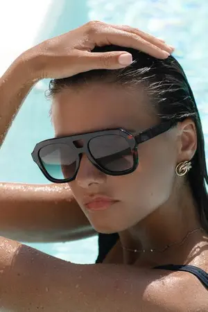 FREYRS EYEWEAR Voyager Oversized Aviator Sunglasses - Tortoise