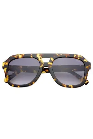 FREYRS EYEWEAR Voyager Oversized Aviator Sunglasses Yellow Tortoise