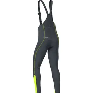GOREWEAR C3 Gore Windstopper Bib Tights - Black/neon Yellow