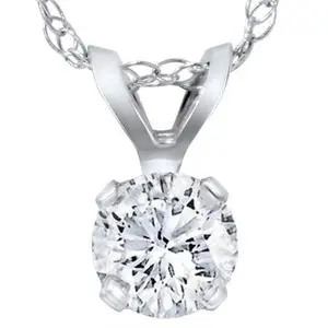 BLISS DIAMOND 3/4ct Lab Grown Diamond Solitaire Pendant Necklace - 14k White Gold
