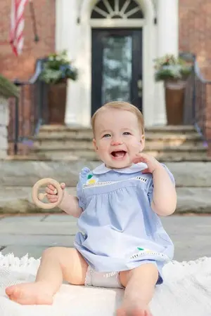 FLORENCE EISEMAN Pincord Dress With Appliqué Flowers