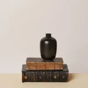 MIDDLE KINGDOM Semi-matte Porcelain Mini Plum Vase - Black