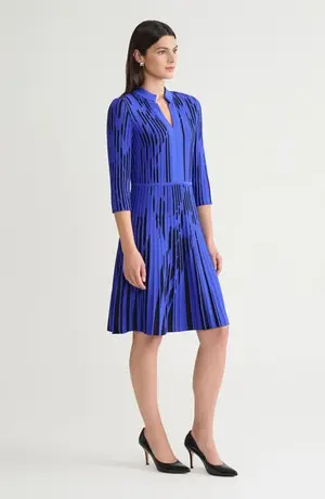 Ming Wang Soft Knit Fit-and-flare Dress