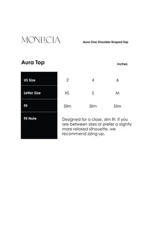 MONLICIA Aura One-shoulder Draped Stretch Top - Black