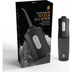 PURSONIC Water Flosserhelps Remove Plaque & Dilute Harmful Toxins Black