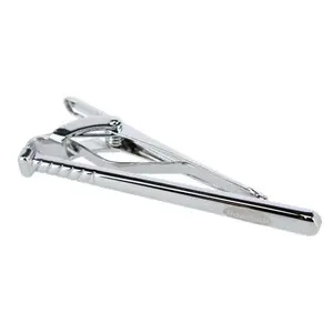 Trafalgar Home Run Baseball Bat Silver Tie Bar - Antique Silver
