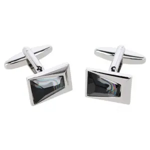 Trafalgar Reginal Rectangular Dapper Stone Cufflinks Black