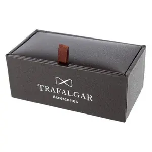Trafalgar Reginal Rectangular Dapper Stone Cufflinks - Red