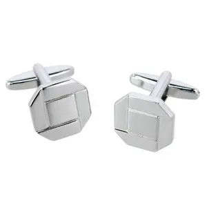 Trafalgar Octagon Detailed Cufflinks - Silver