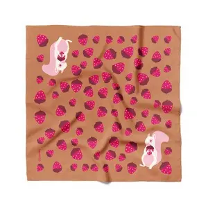 CENTINELLE Albino Squirrel Cotton Silk Bandana - Brown