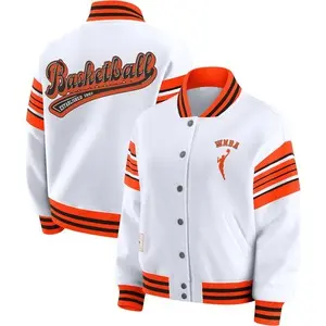 WEAR BY ERIN ANDREWS WEAR By Erin Andrews WNBA Full-Snap Fleece Sweatshirt Jacket White
