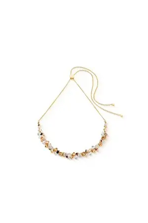 COEUR DE LION Dancing Crystals Necklace - Beige