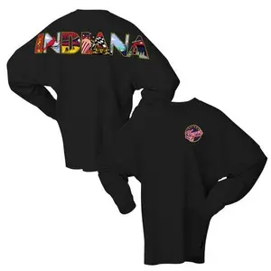 SPIRIT JERSEY Indiana Fever Oversized Preppy City Long Sleeve T-shirt - Black