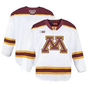CCM Minnesota Golden Gophers Away Replica Hockey Jersey - White