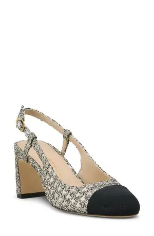 STUART WEITZMAN Babette Cap-toe Slingback Pumps
