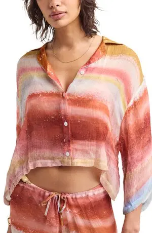 Vitamin A® Petra Crop Button-up Shirt