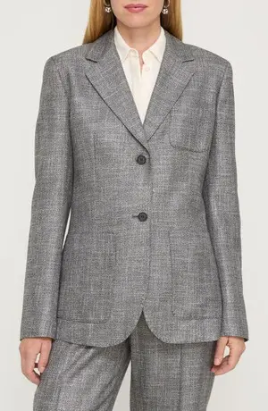 Lafayette 148 New York Patch Pocket Twill Blazer