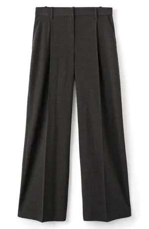 Mango Check Pleated Trousers