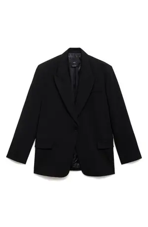 Mango Straight Fit One-button Suit Blazer