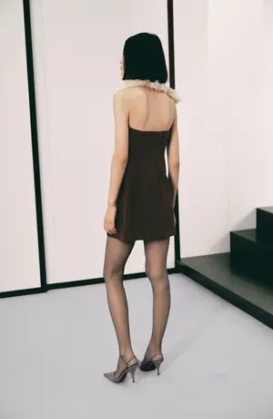 Mango Strapless Fit & Flare Mini Dress