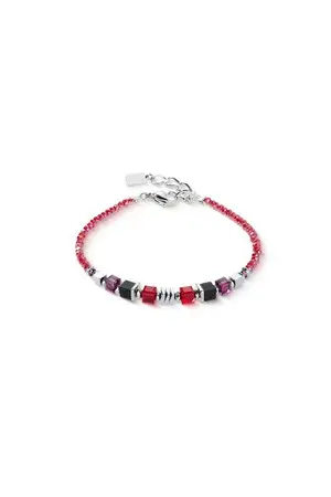 COEUR DE LION Wave Cube Flow Bracelet - Red