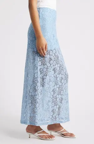 PETAL & PUP Floral Lace Maxi Skirt