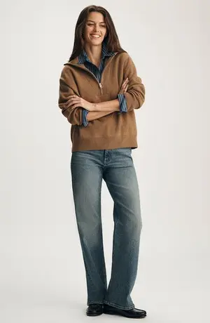 MAVI Half Zip Polo Sweater - Kelp