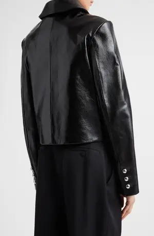 Altuzarra Astley Lambskin Leather Jacket - Black