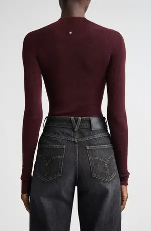 Versace Merino Wool Blend Sweater - Burgundy
