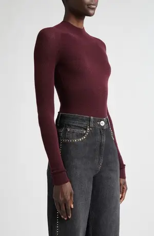 Versace Merino Wool Blend Sweater - Burgundy