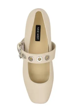 Nine West Kebba Mary Jane Flat - Ivory