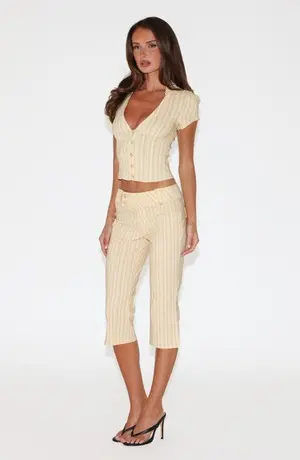 TIGER MIST Stripe Capri Pants