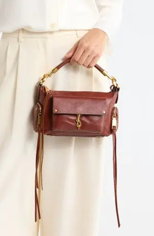 Rebecca Minkoff Mini M.a.b. Leather Shoulder Bag - Sienna