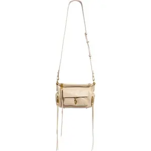 Rebecca Minkoff Mini M.a.b. Leather Shoulder Bag - Stone