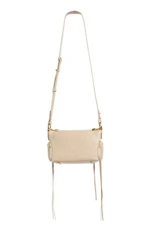 Rebecca Minkoff Mini M.a.b. Leather Shoulder Bag - Stone