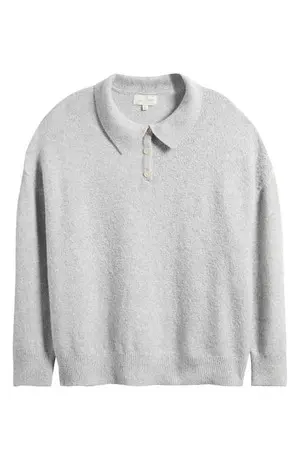 PACSUN Jesse Knit Polo Sweater - Heather Grey