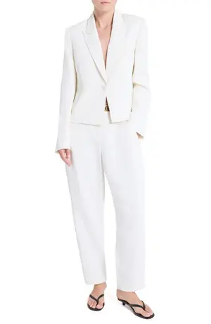 TWP Sawyer Boxy Crop Blazer - Bone