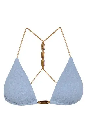 VIX PAULA HERMANNY Firenze Lesley Beaded Racerback Bikini Top