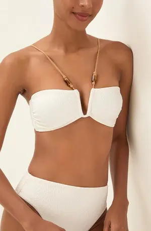 VIX PAULA HERMANNY Firenze Lesley Carol Beaded Bikini Top