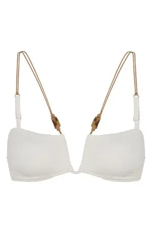 VIX PAULA HERMANNY Firenze Lesley Carol Beaded Bikini Top