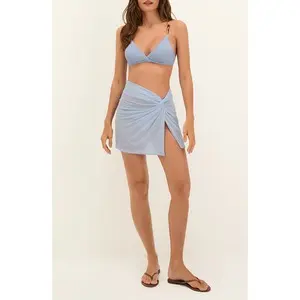 VIX PAULA HERMANNY Karen Cover-up Miniskirt - Blue