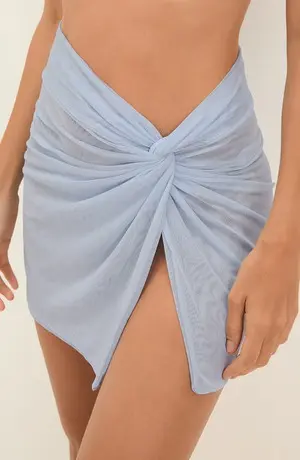 VIX PAULA HERMANNY Karen Cover-up Miniskirt - Blue