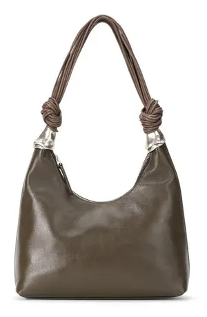 Staud Cuff Leather Shoulder Bag - Truffle
