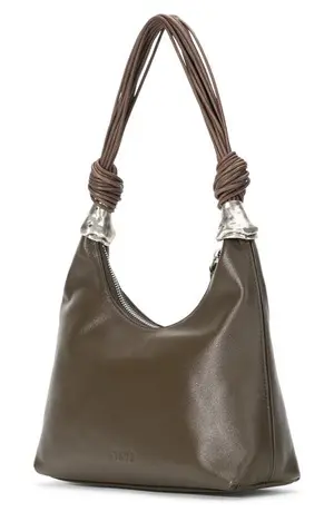 Staud Cuff Leather Shoulder Bag - Truffle