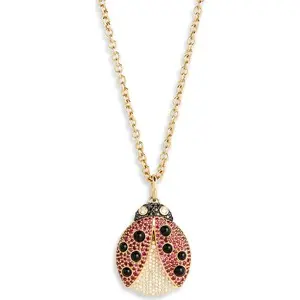 GRACE WINFREY Ruby And Diamond Ladybug Pendant Necklace - Ruby/diamond/black Onyx